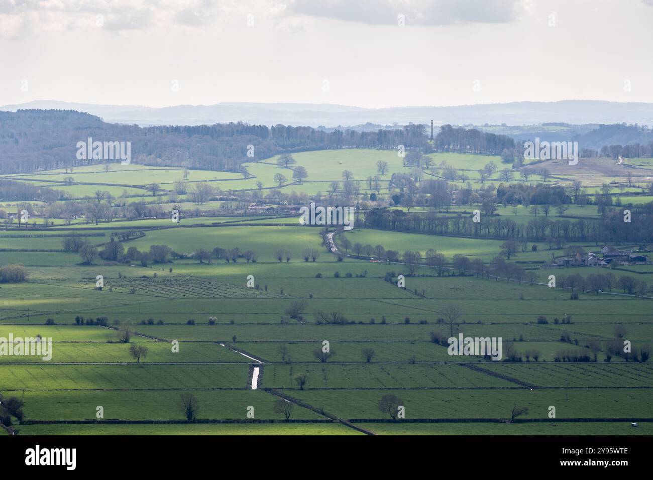 The Admiral Hood Monument rises from Windmill Hill above the Somerset ...