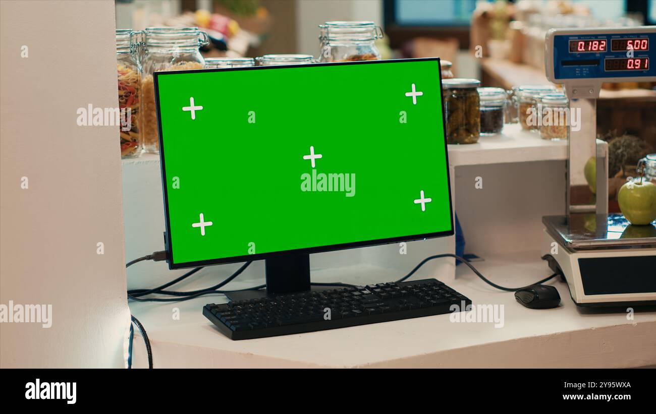 Greenscreen display at local grocery store checkout, client looking for ...