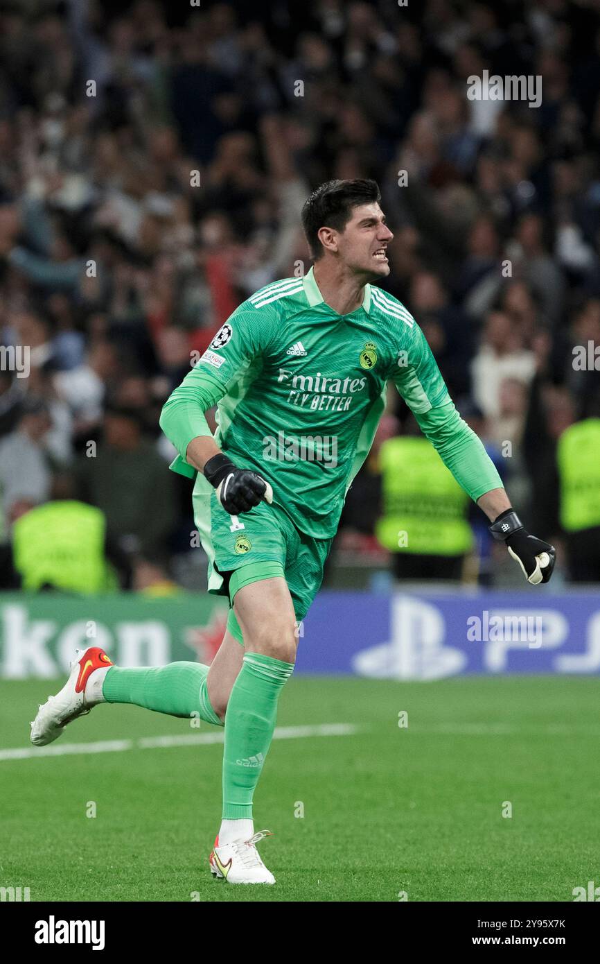MADRID,SPAIN - May 4: Real Madrid goalkeeper Thibaut Courtois ...