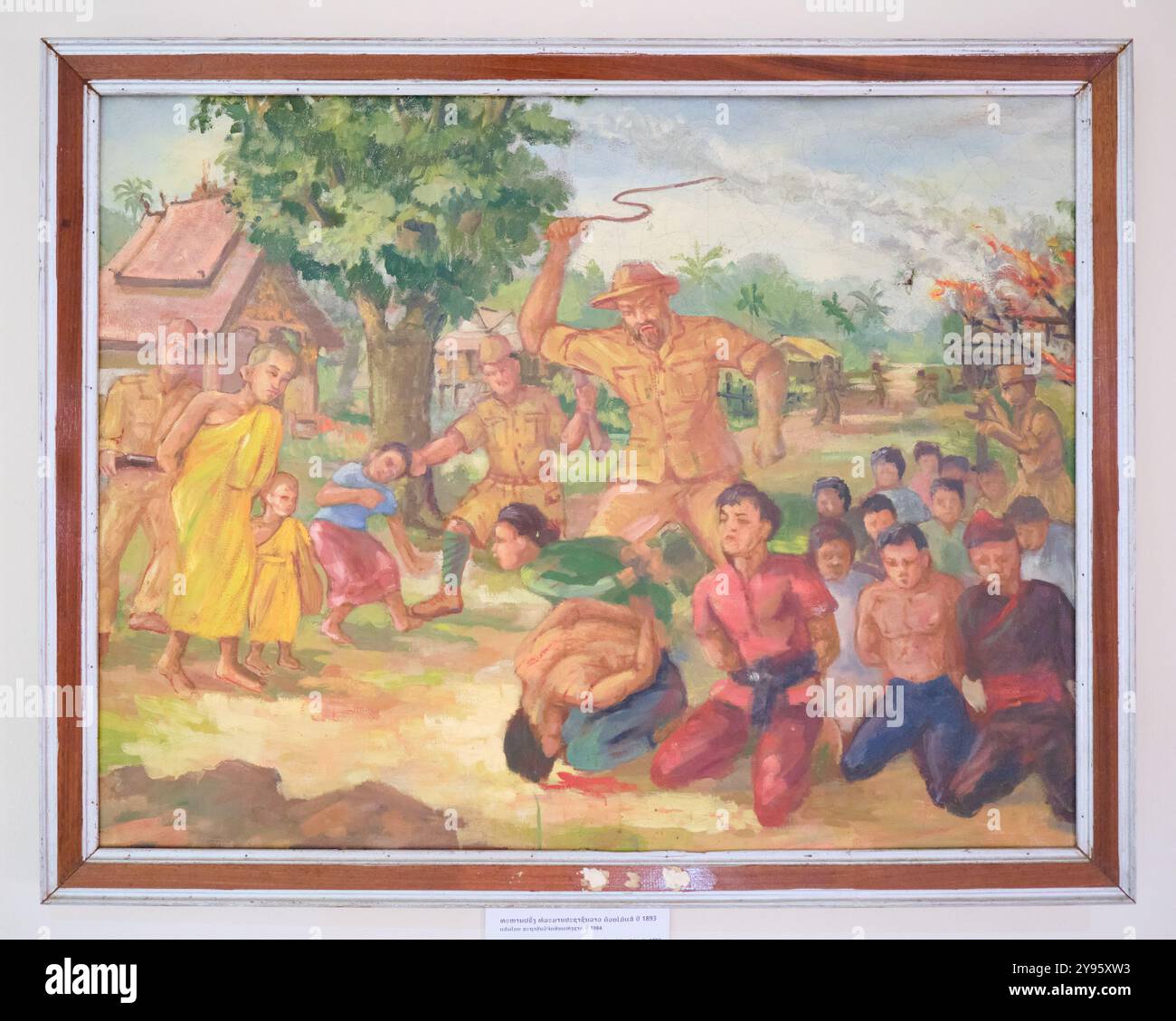 A painting showing the French using whips, torture in their 1893 ...