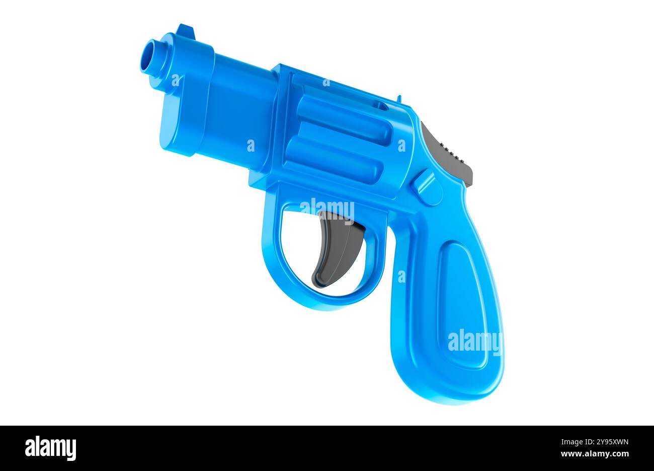 Toy gun for kids, blue color. 3D rendering isolated on white background ...