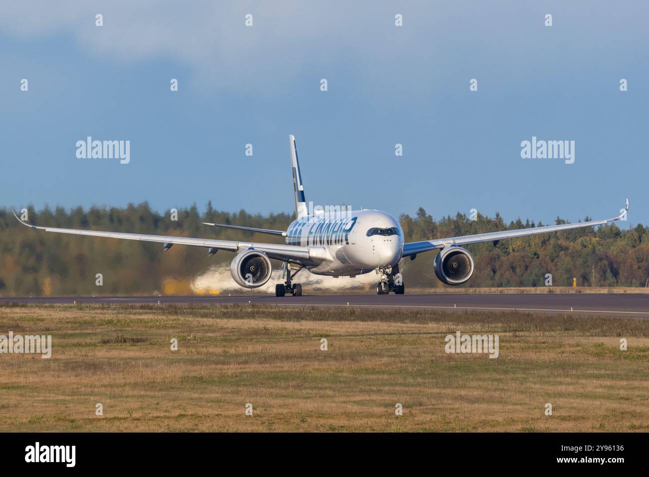 A Finnair Airbus a350 taking off from Helsinki Airport Stock Photo - Alamy