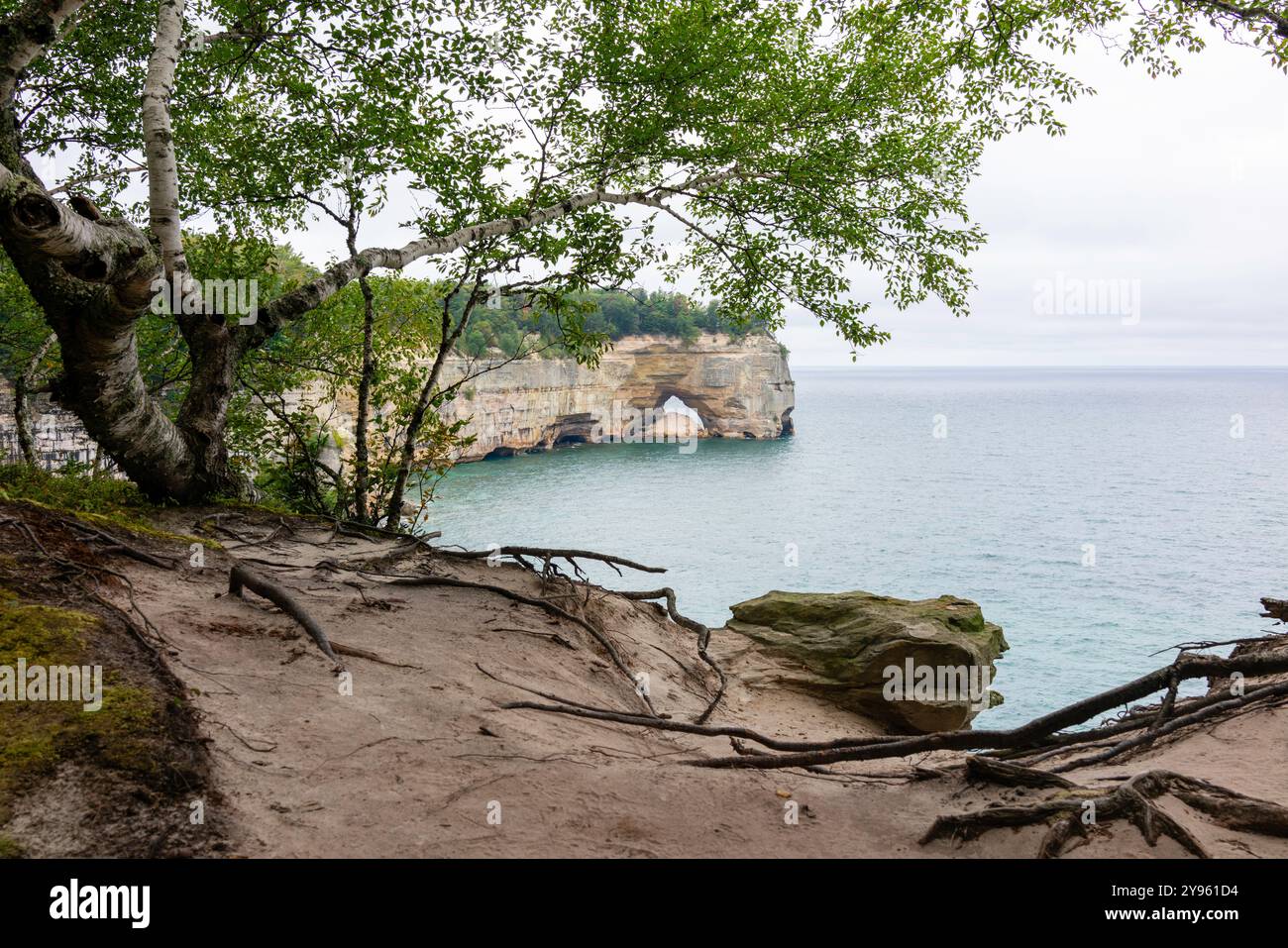 Photograph of Grand Portal Point along the shore of Lake Superior ...