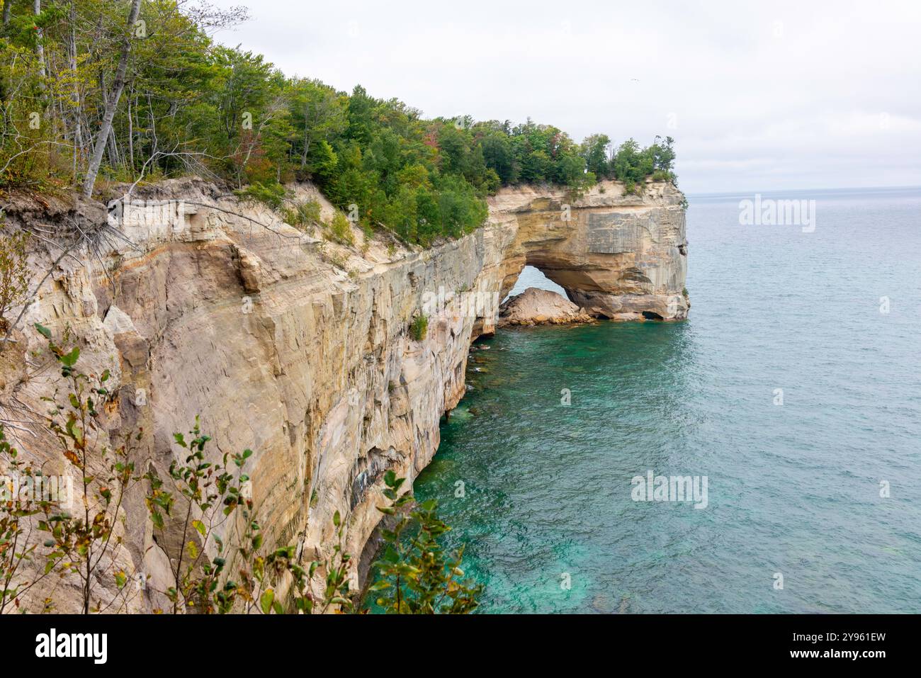 Photograph of Grand Portal Point along the shore of Lake Superior ...