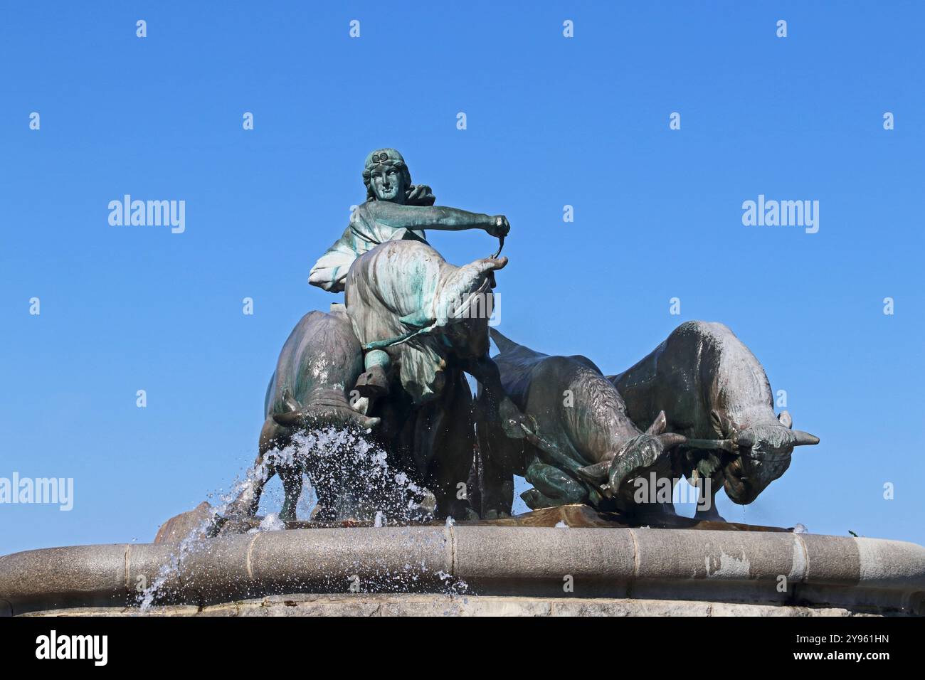 Gefion staue of Gefjun and Oxen, Copenhagen Stock Photo - Alamy