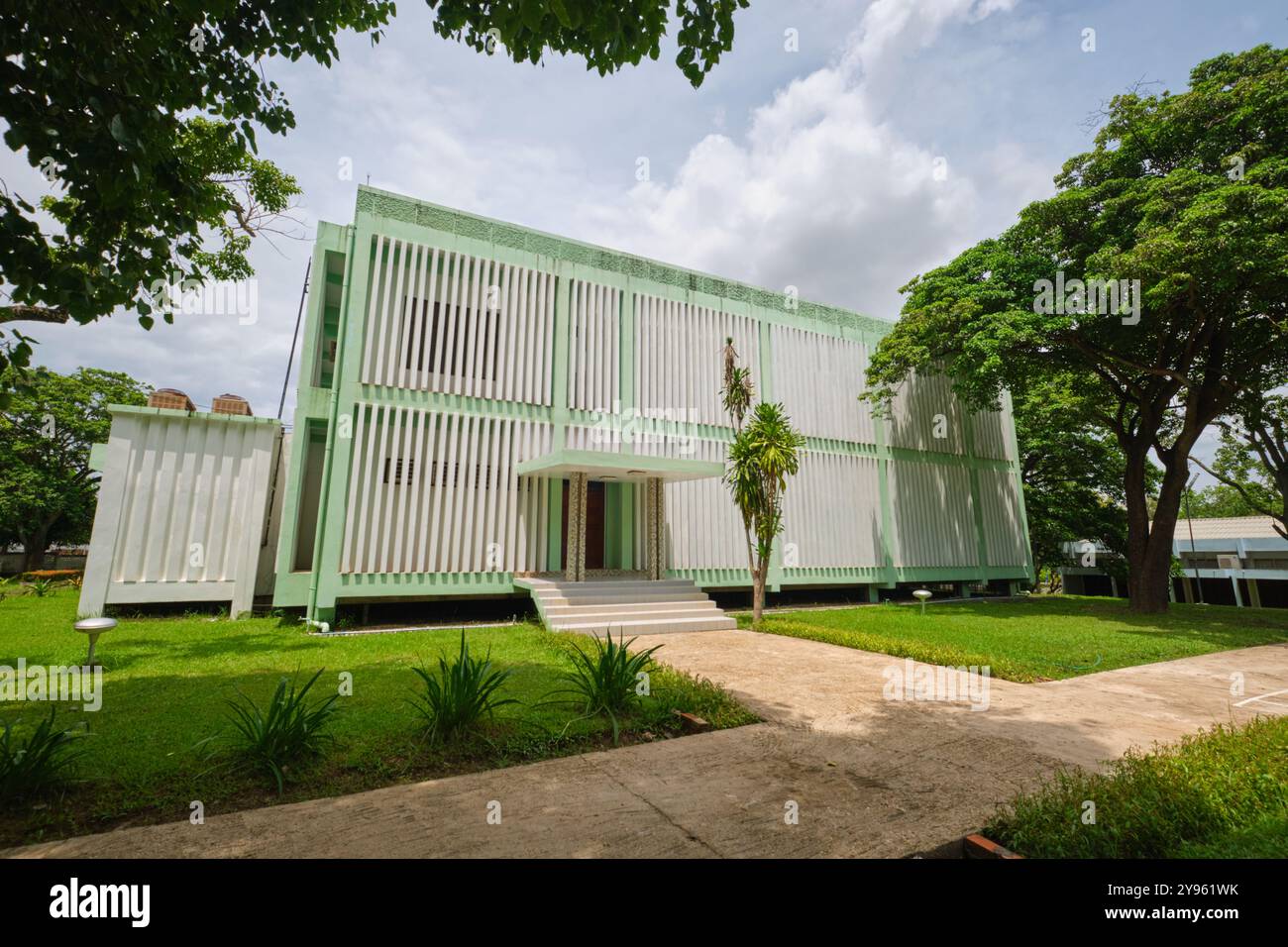 Exterior of the assembly hall building. At the home, offices of ...