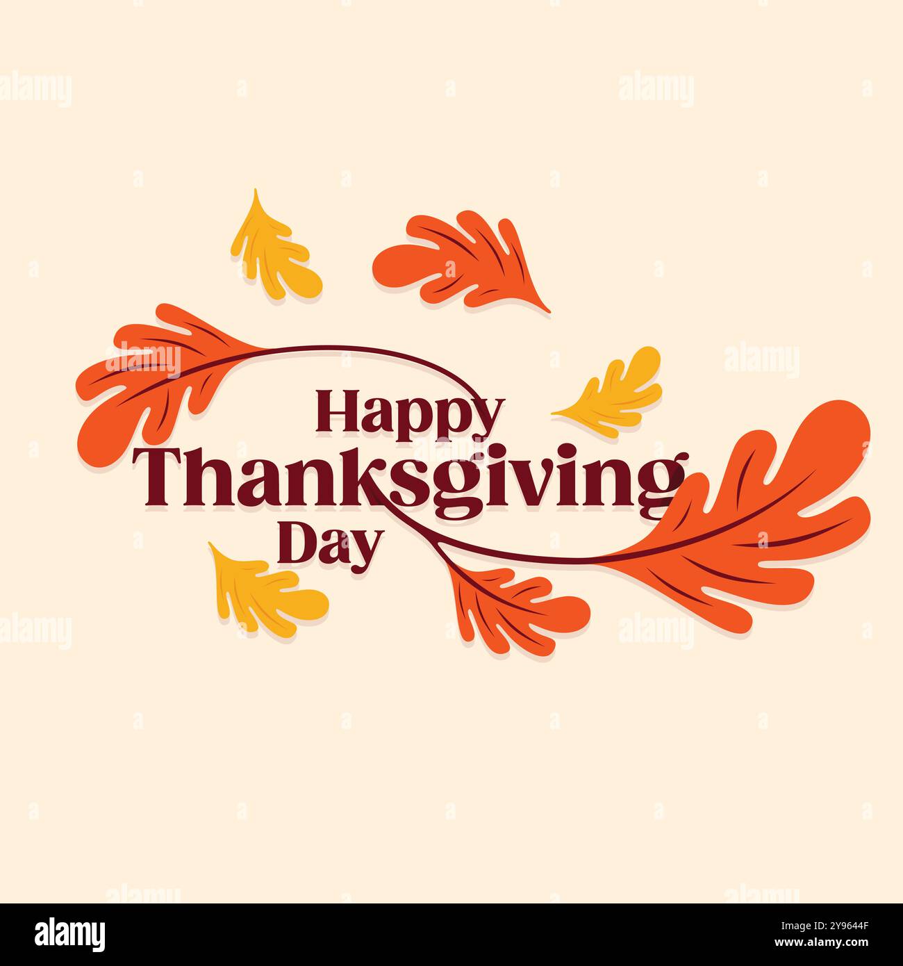 Typography letter Happy Thanksgiving Day template background. Vector ...