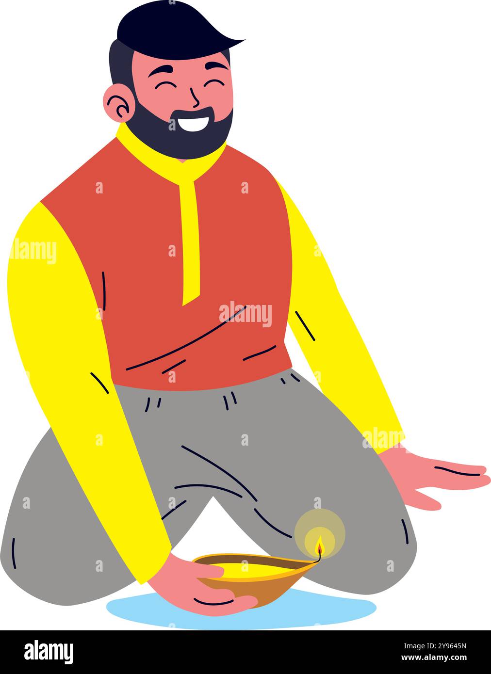 Indian man diwali festival Stock Vector Images - Alamy