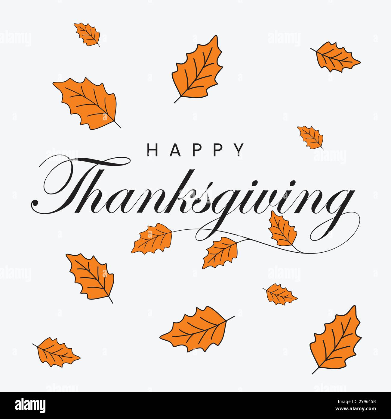 Typography letter Happy Thanksgiving Day template background. Vector illustration Stock Vector ...