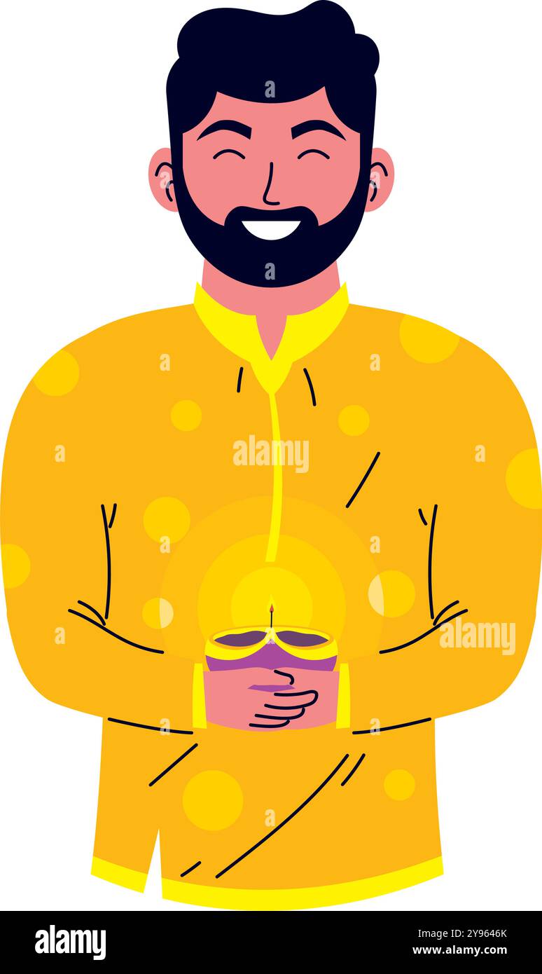 Indian man diwali festival Stock Vector Images - Alamy