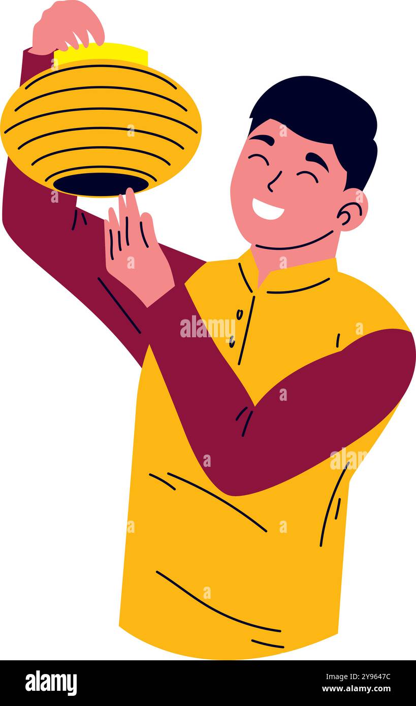 Indian man diwali festival Stock Vector Images - Alamy