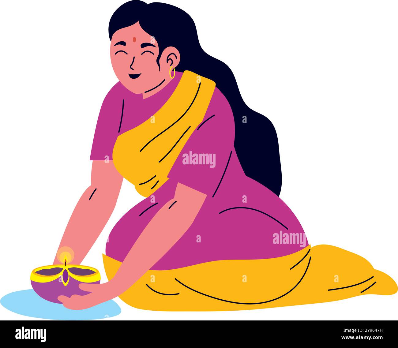 Indian woman greeting in Cut Out Stock Images & Pictures - Alamy