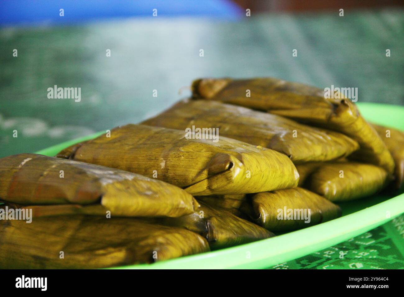 Buras is Indonesian's traditional food ie steamed rice wrapped in ...