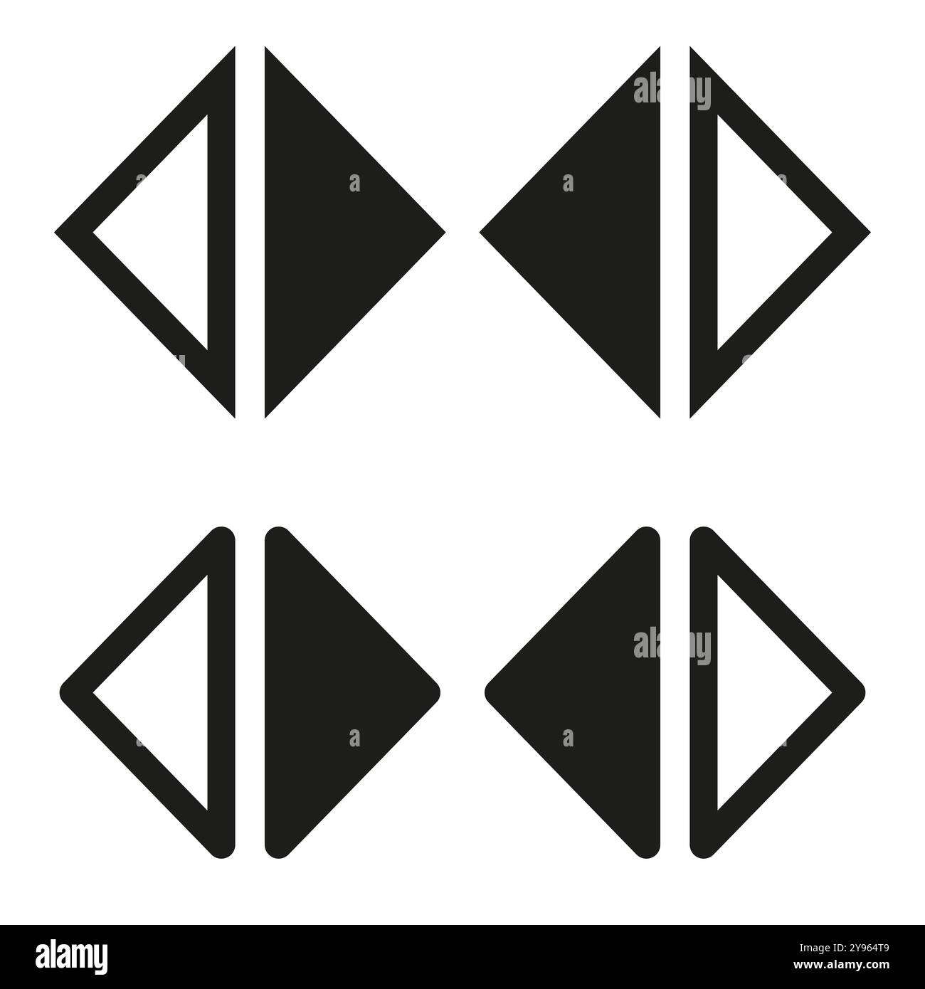triangular arrow shapes. vector geometric icons. directional symbols ... triangular arrow shapes. vector geometric icons. directional symbols ...
