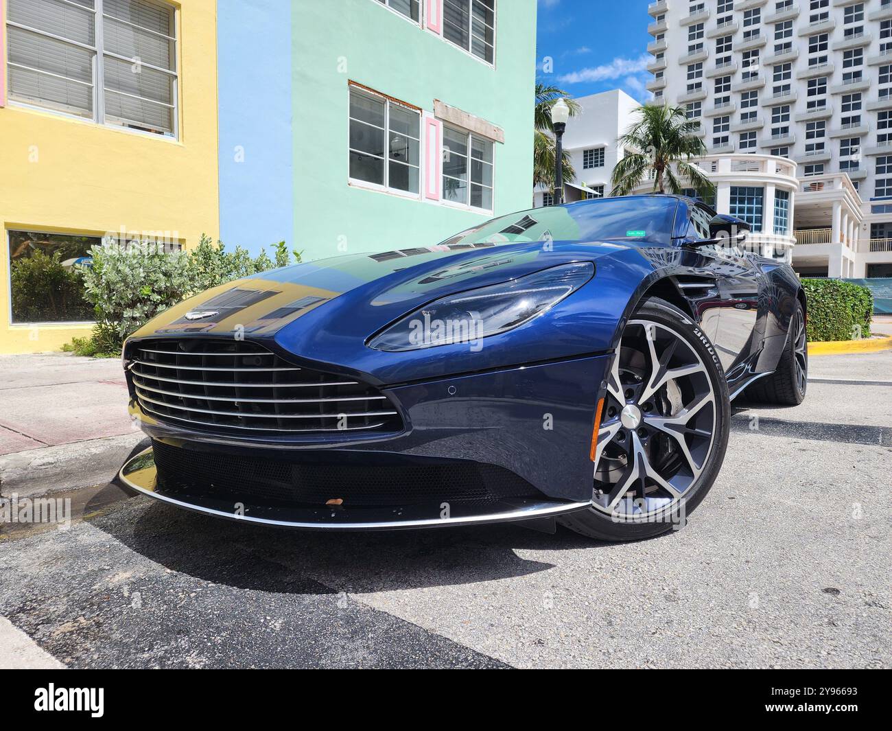 Miami Beach, Florida USA - June 8, 2024: 2019 Aston Martin DB11 Volante ...