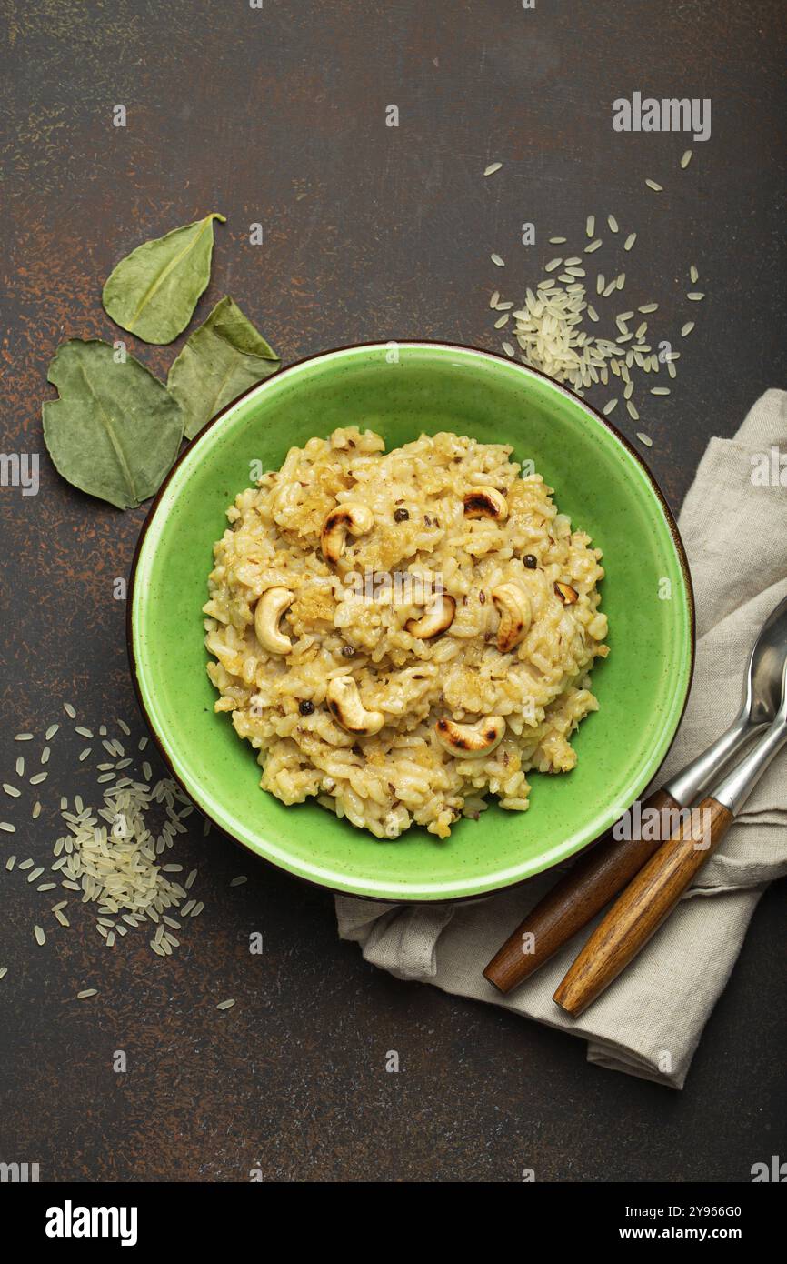 Ven Pongal (Khara Pongal), traditional Indian savoury rice dish made ...