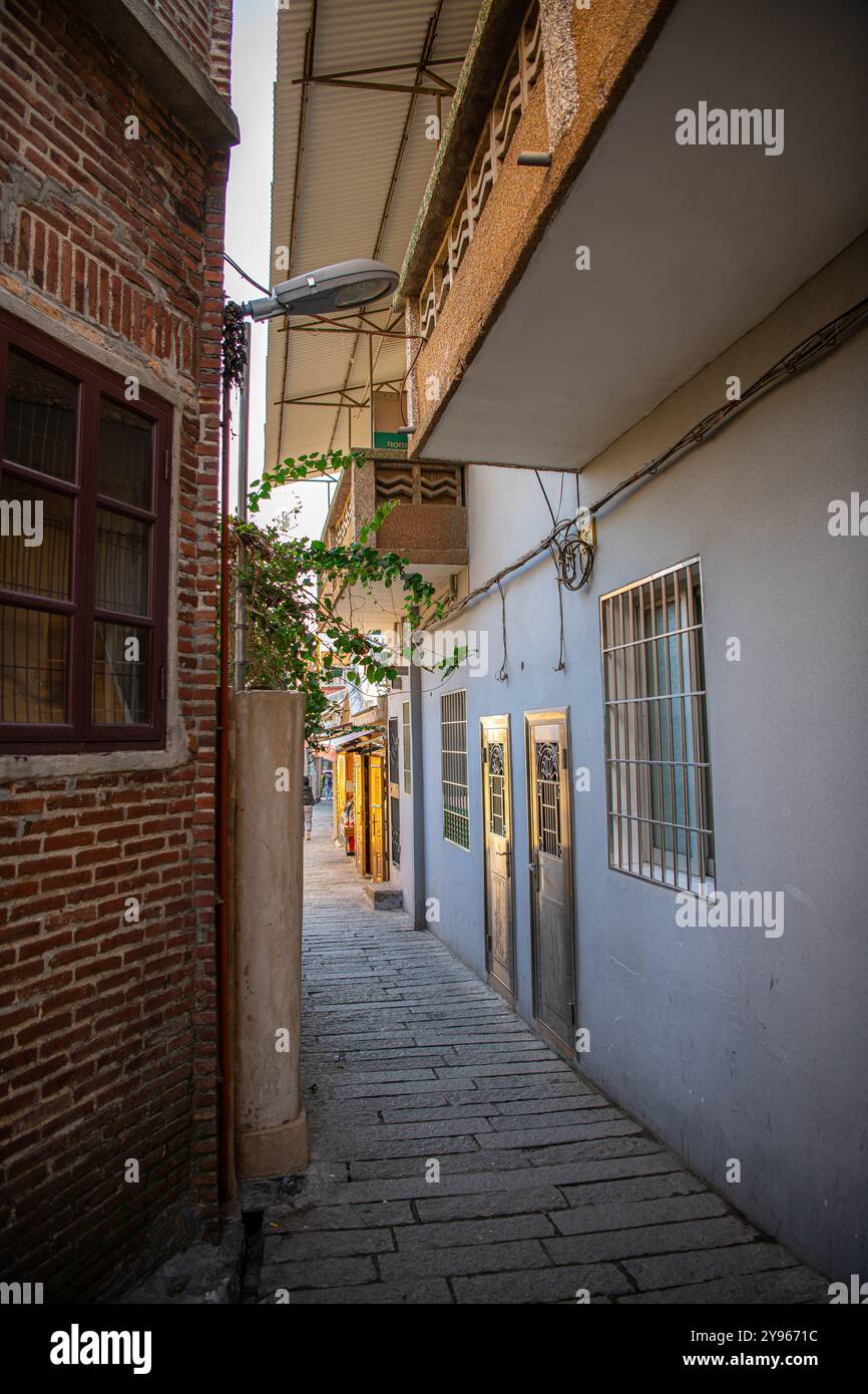 View of a street in Gulangyu, a pedestrian island UNESCO world heritage ...