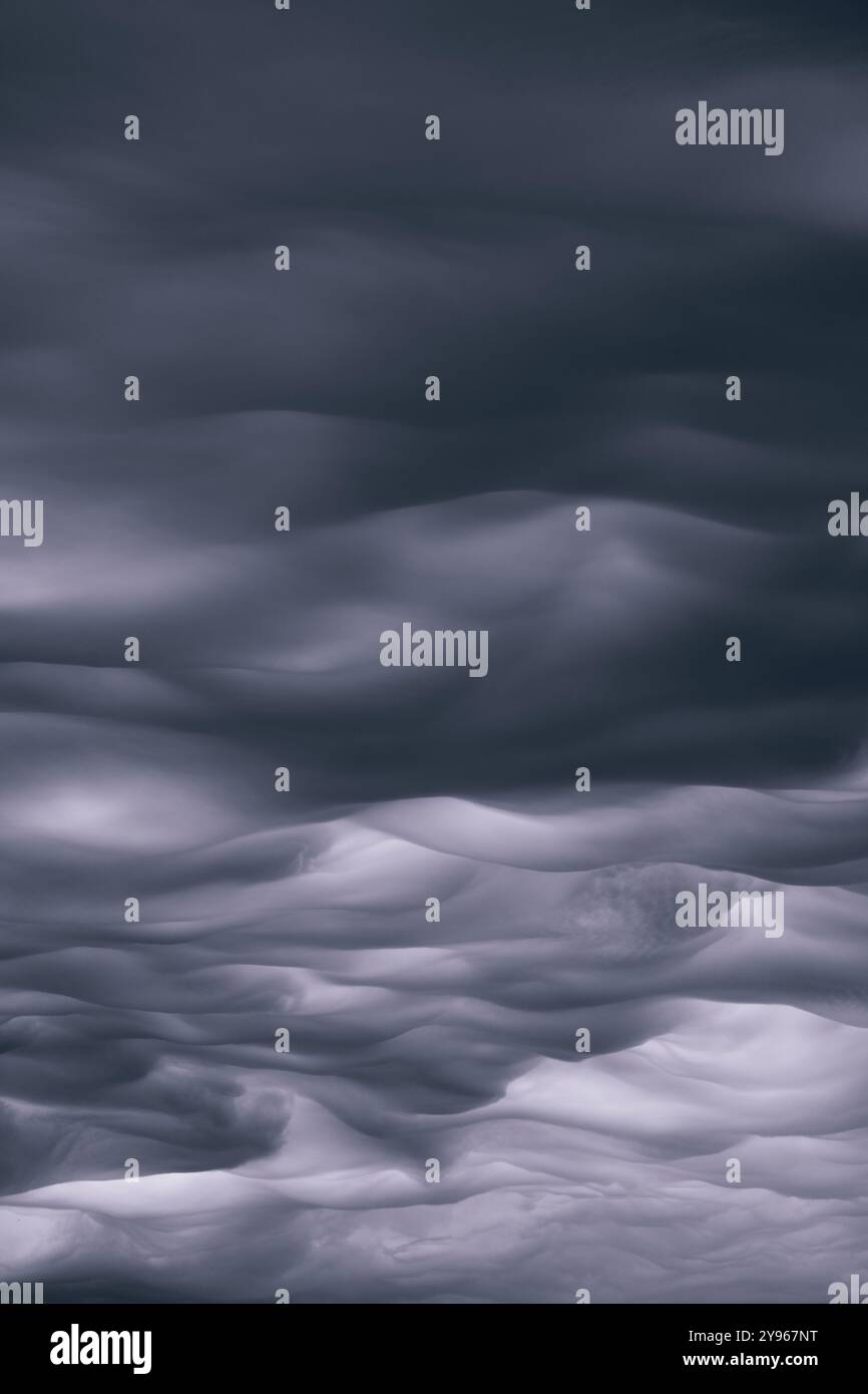 Rare and interesting Asperitas cloud seen in West Ottawa Stock Photo ...