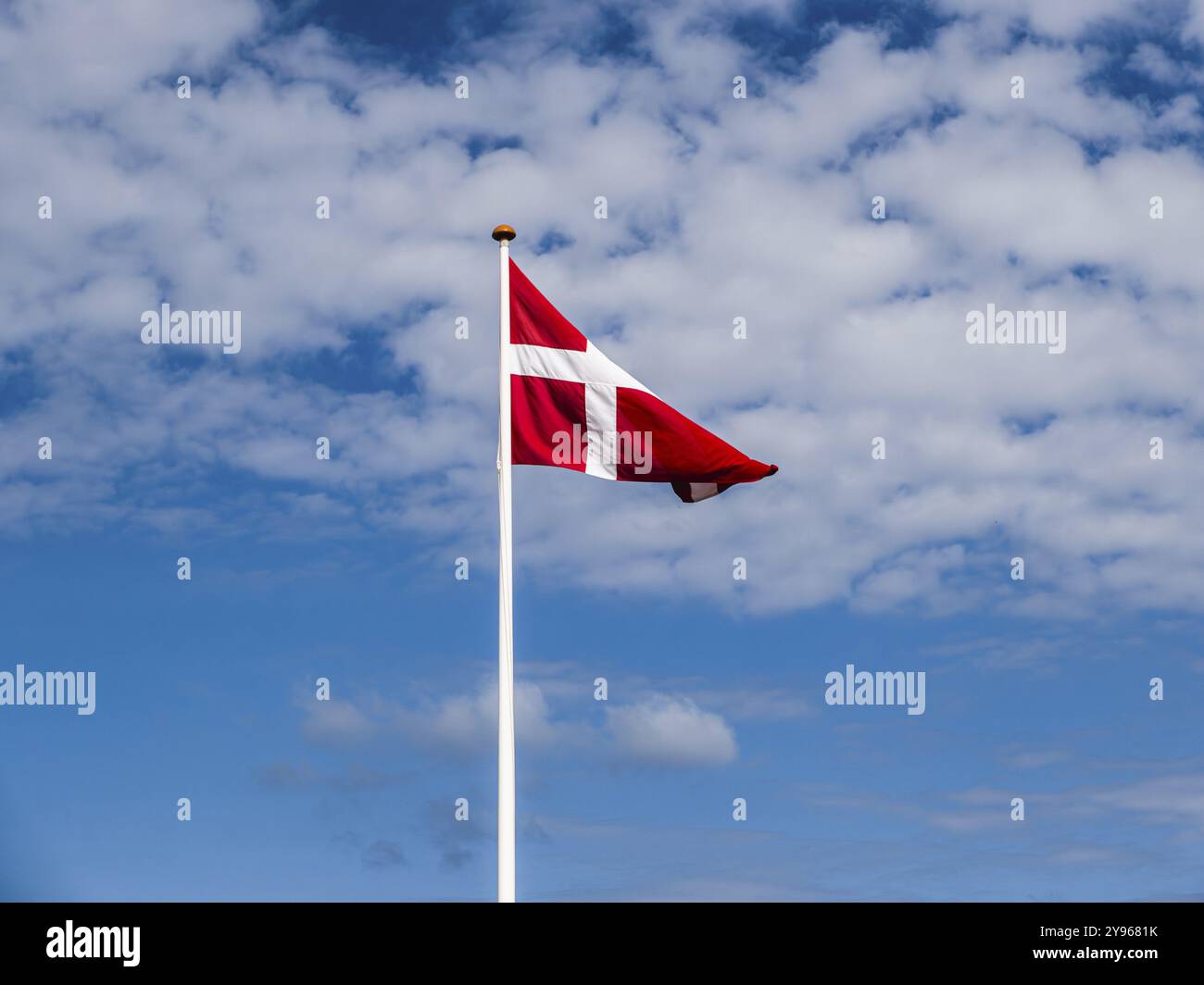 Danish flag flies in hi-res stock photography and images - Alamy