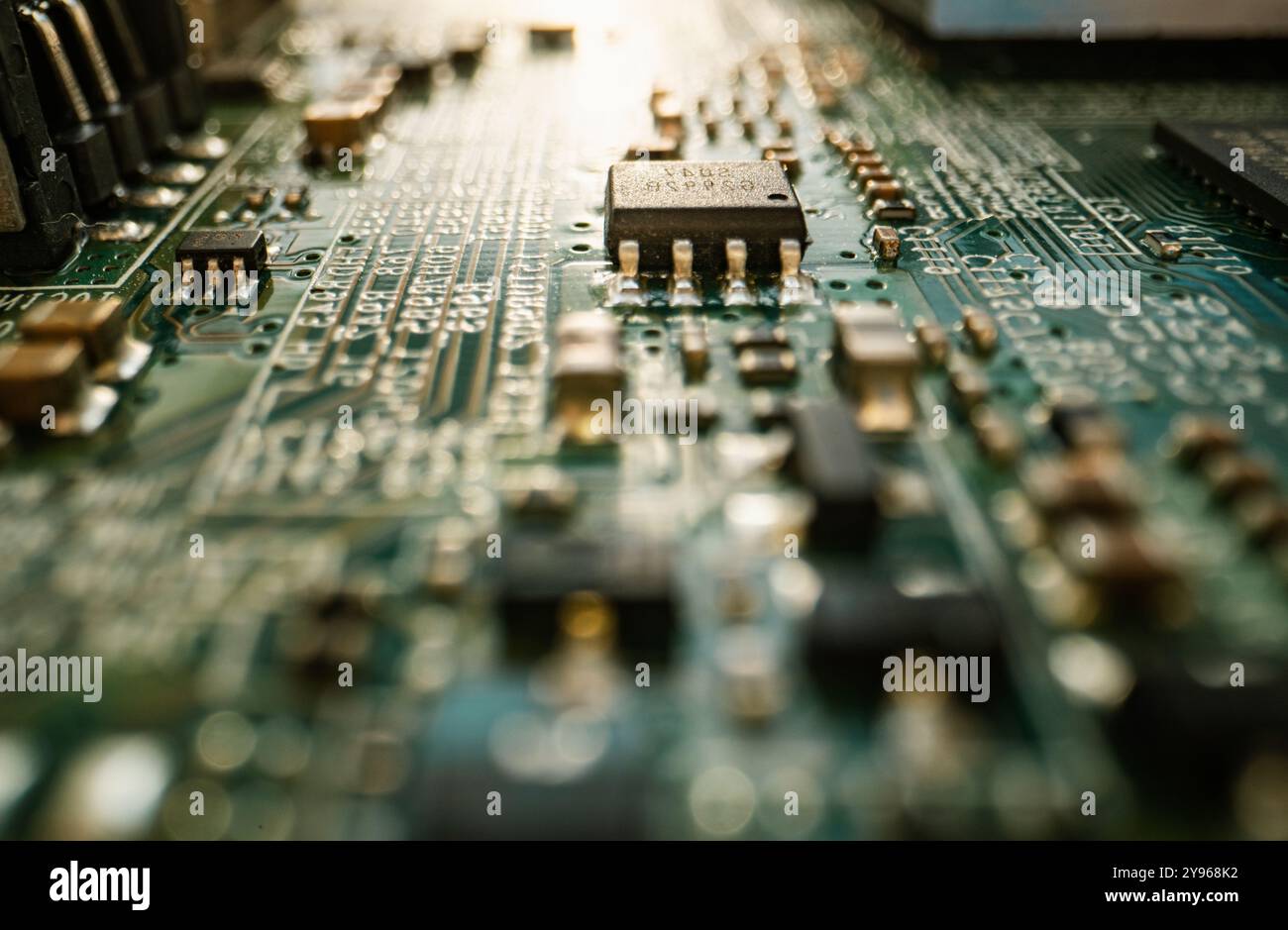 Electronic circuit board technology background. Electronic plate ...