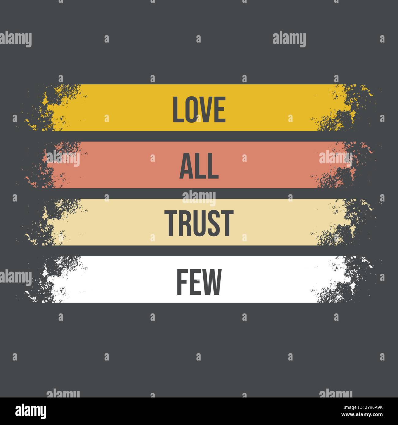 LOVE ALL TRUST FEW TSHIRT DESIGN VECTOR EPS PRINT READY FILE Stock Vector Image & Art - Alamy