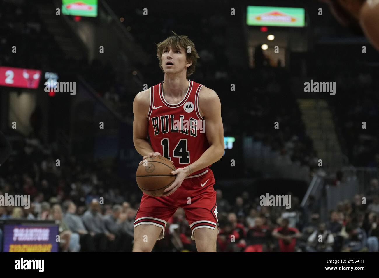 Chicago Bulls forward Matas Buzelis (14) during a preseason NBA ...