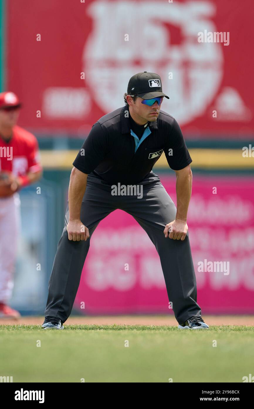 Umpire Charlie Welling during an MiLB Eastern League game between the ...