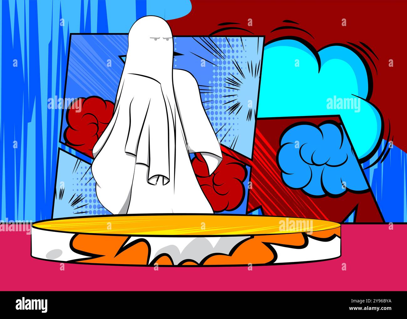 Comic Book Product podium stage for mockup presentation with Ghost ...