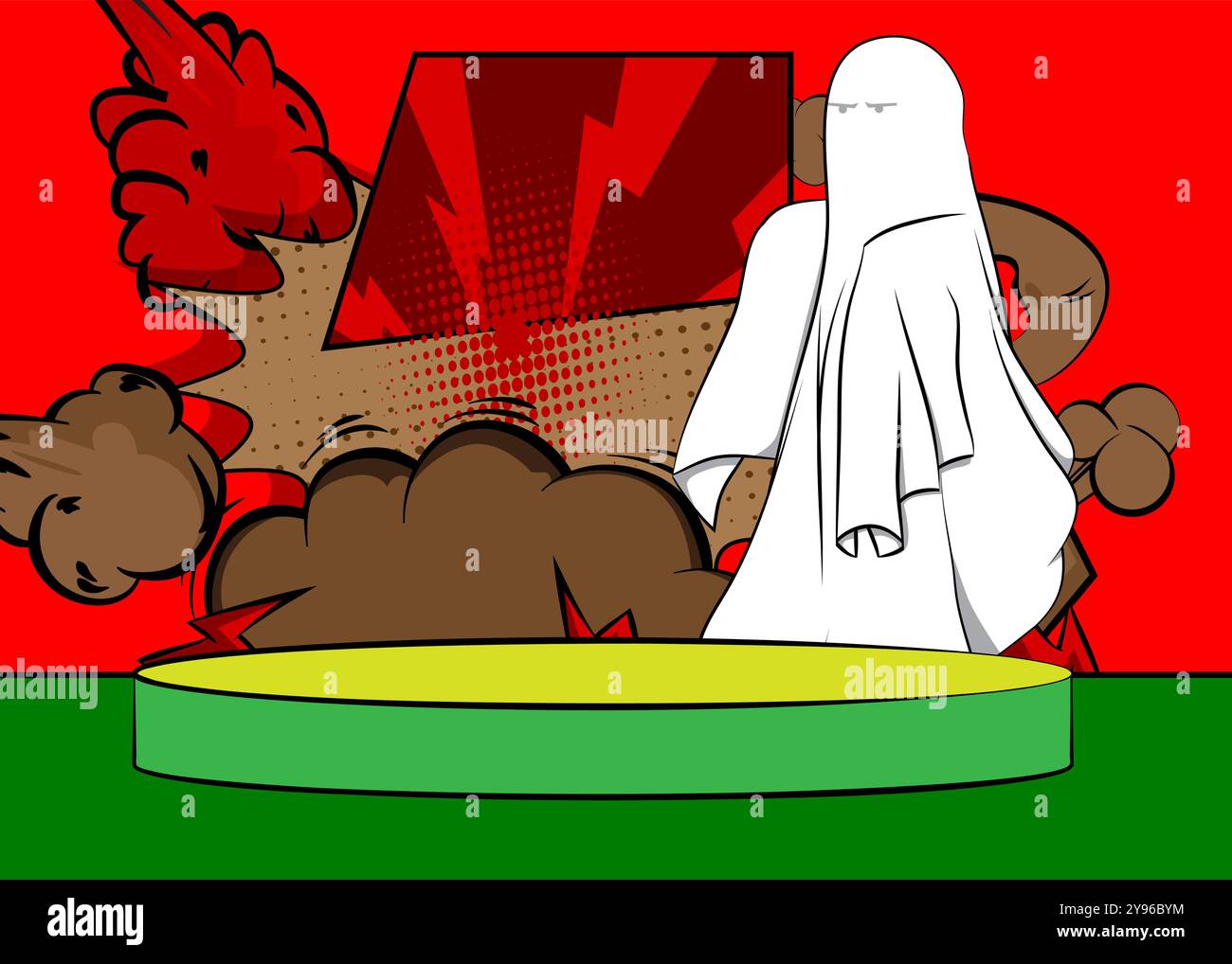 Comic Book Product podium stage for mockup presentation with Ghost ...