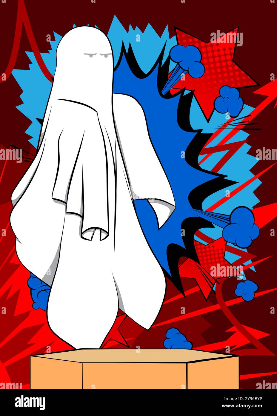 Comic Book Product podium stage for mockup presentation with Ghost ...