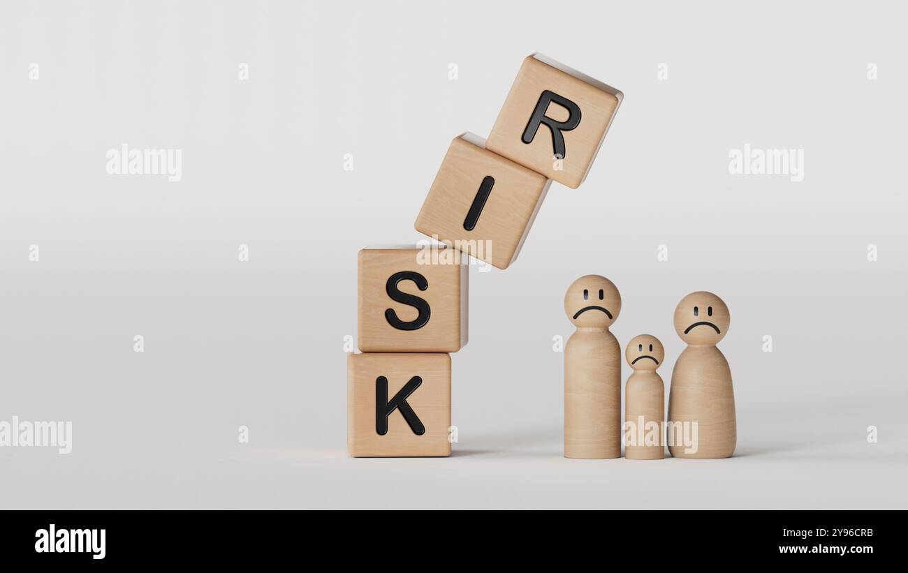 Risk wooden block cube falling to Family wooden figure for health ...