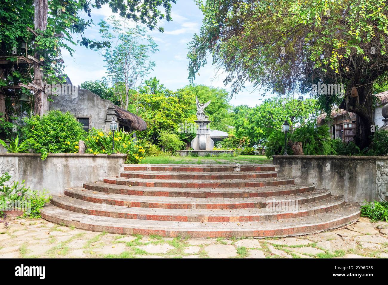 Inside the Sitio Remedios heritage resort consisting of transported ...
