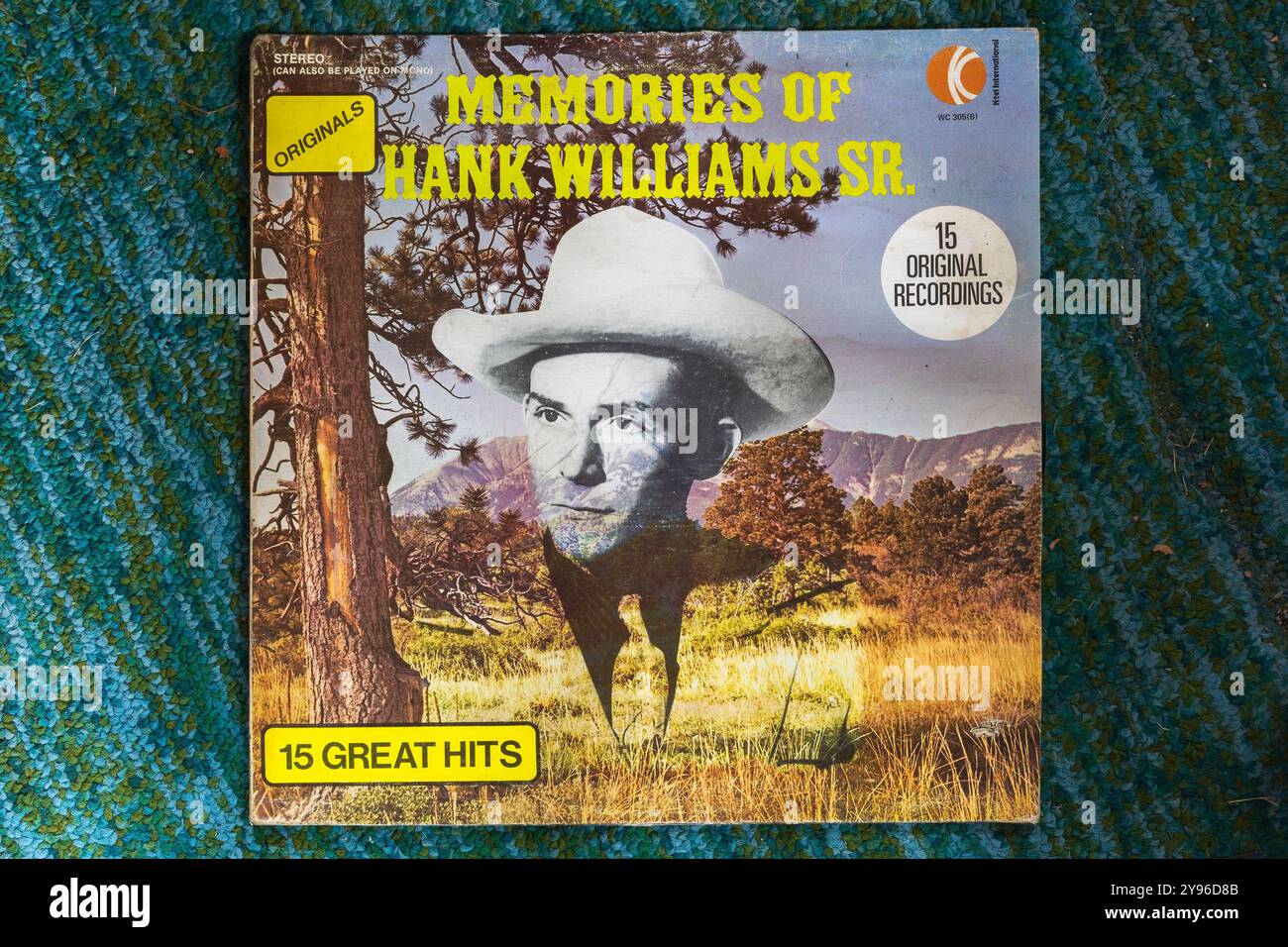 Memories of Hank Williams SR. 15 Great Hits 33 1/3 rpm long play record ...