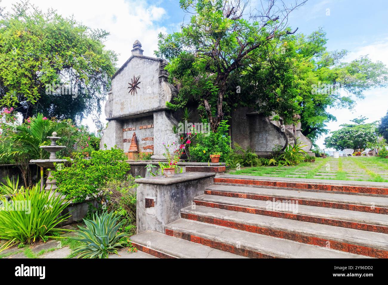 Inside the Sitio Remedios heritage resort consisting of transported ...