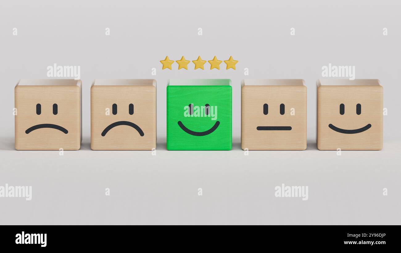 Choose happy smiling faces with 5-star positive ratings, customer ...