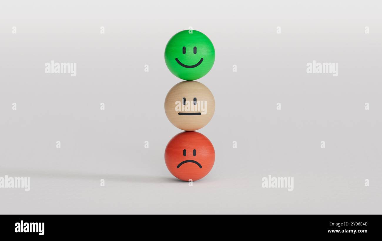 Set of emoji emoticons with sad and happy mood, evaluation, Increase ...