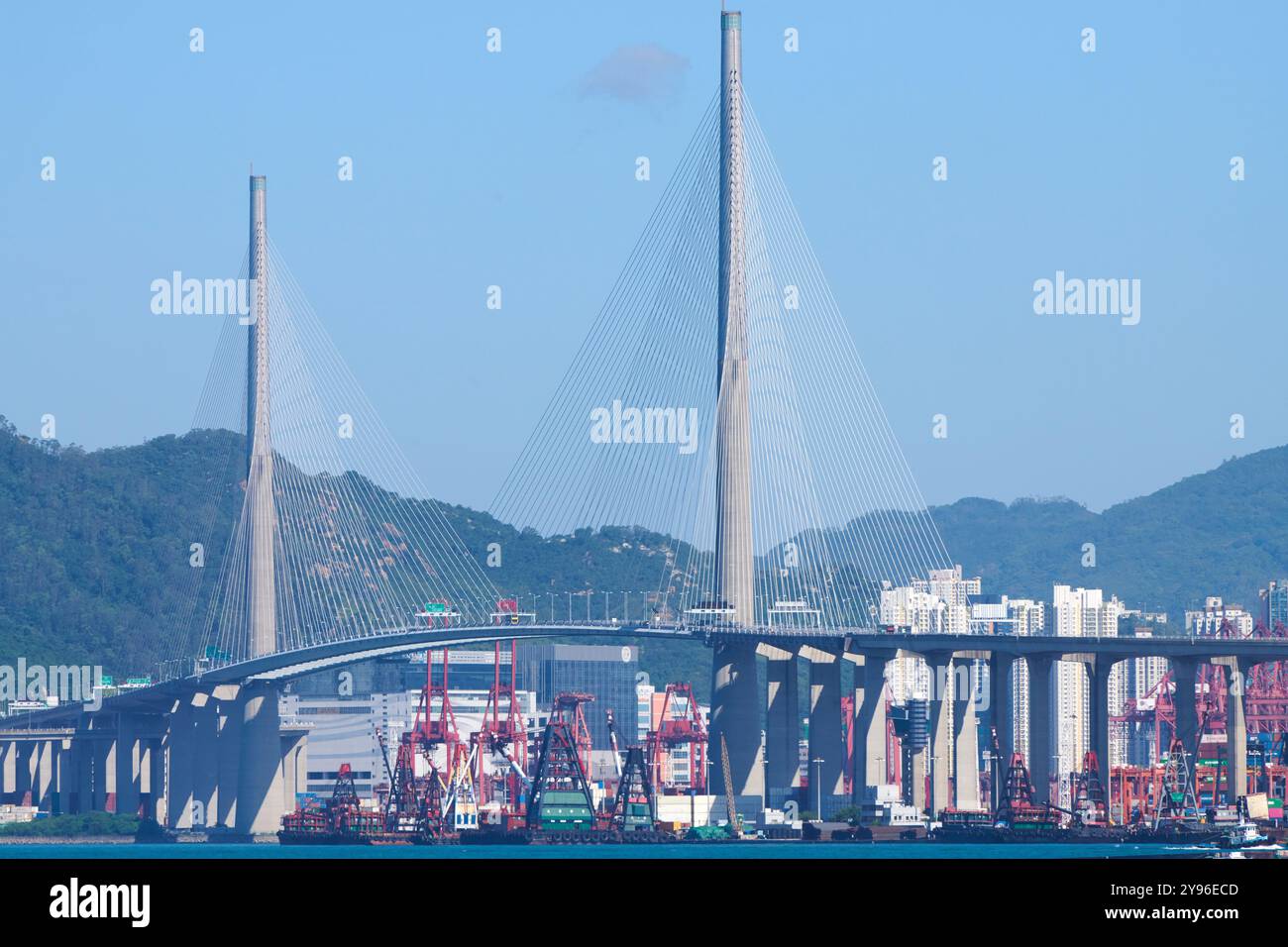 Bridges connecting the island in Hong Kong Greater Bay are Stock Photo ...