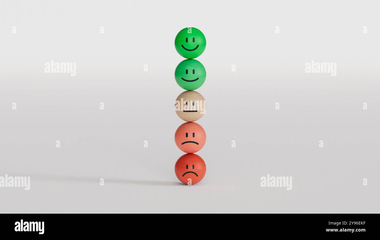 Set of emoji emoticons with sad and happy mood, evaluation, Increase ...
