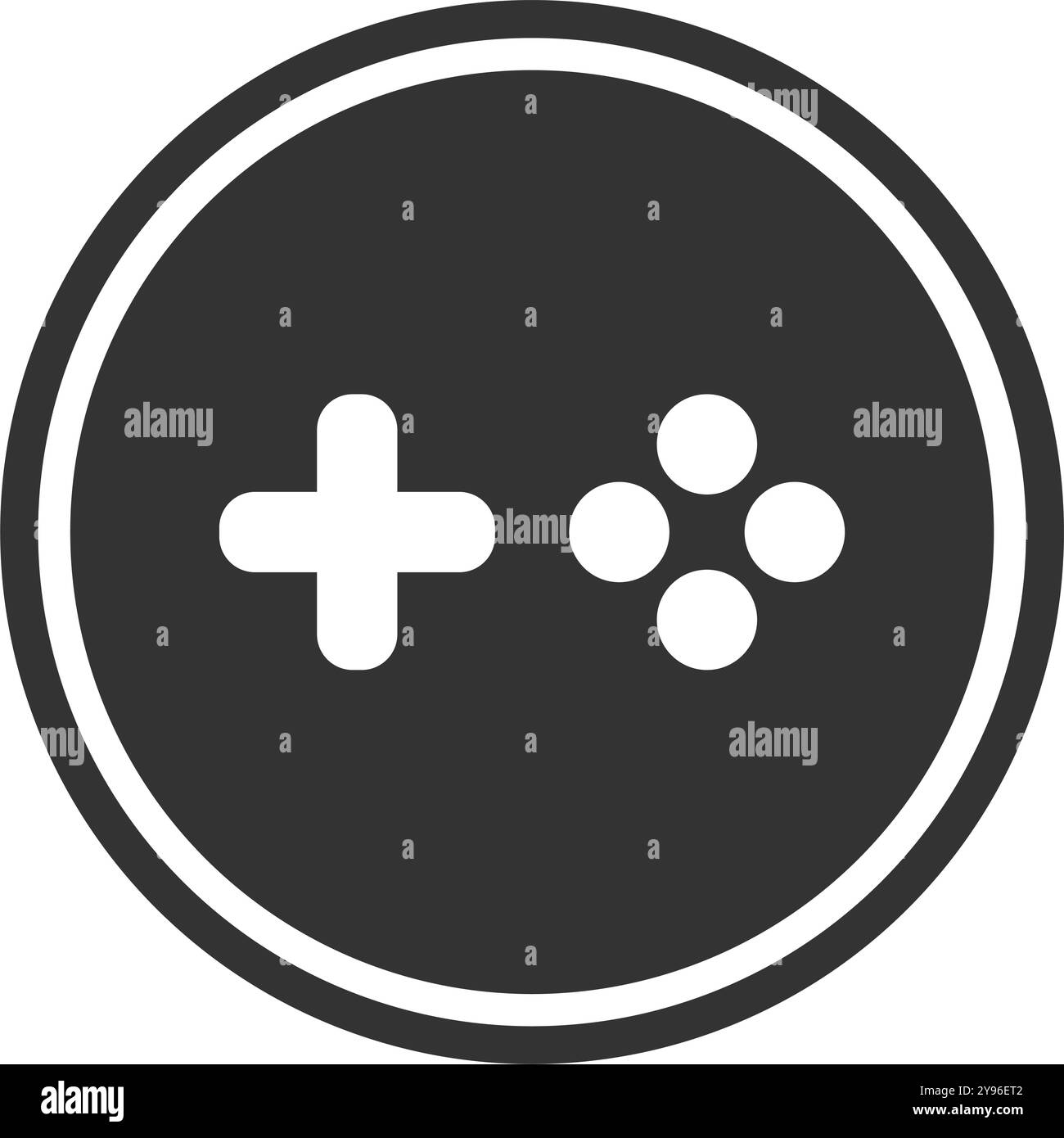 Minimalist icon with game buttons Stock Vector Image & Art - Alamy