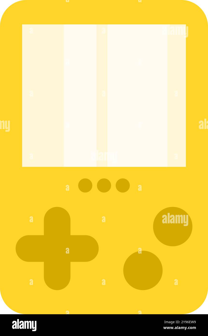 Yellow video game. Yellow portable video game Stock Vector Image & Art ...