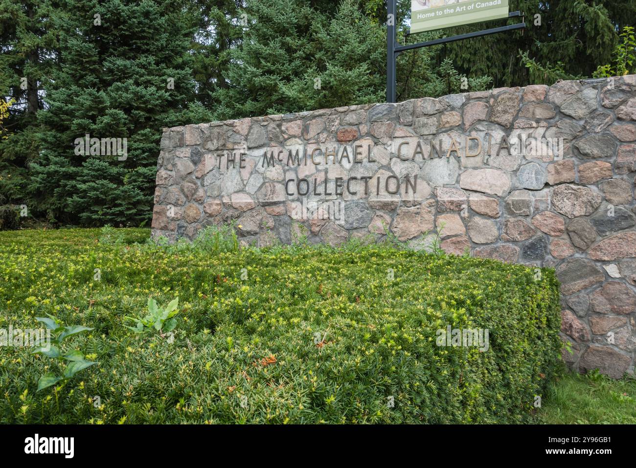 The entrance to the McMichael Canadian Art Gallery, located in ...