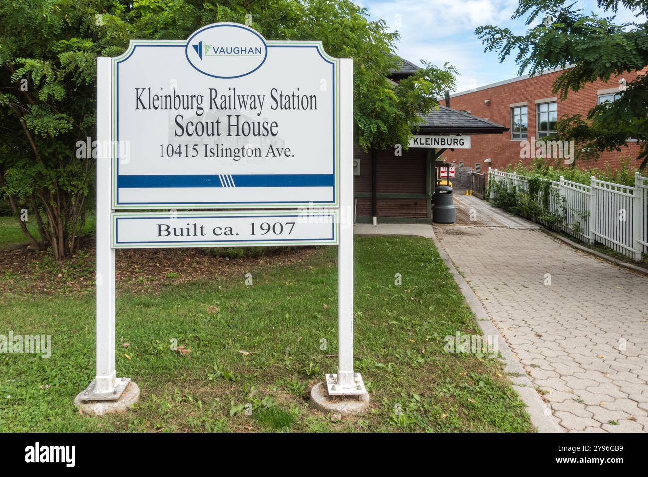 The historic Kleinburg Railway Station, built in 1907, now serves as a ...
