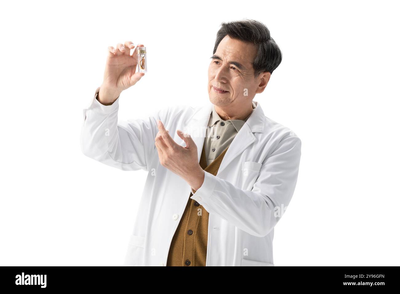 Traditional Chinese physician with cordyceps sinensis Stock Photo - Alamy