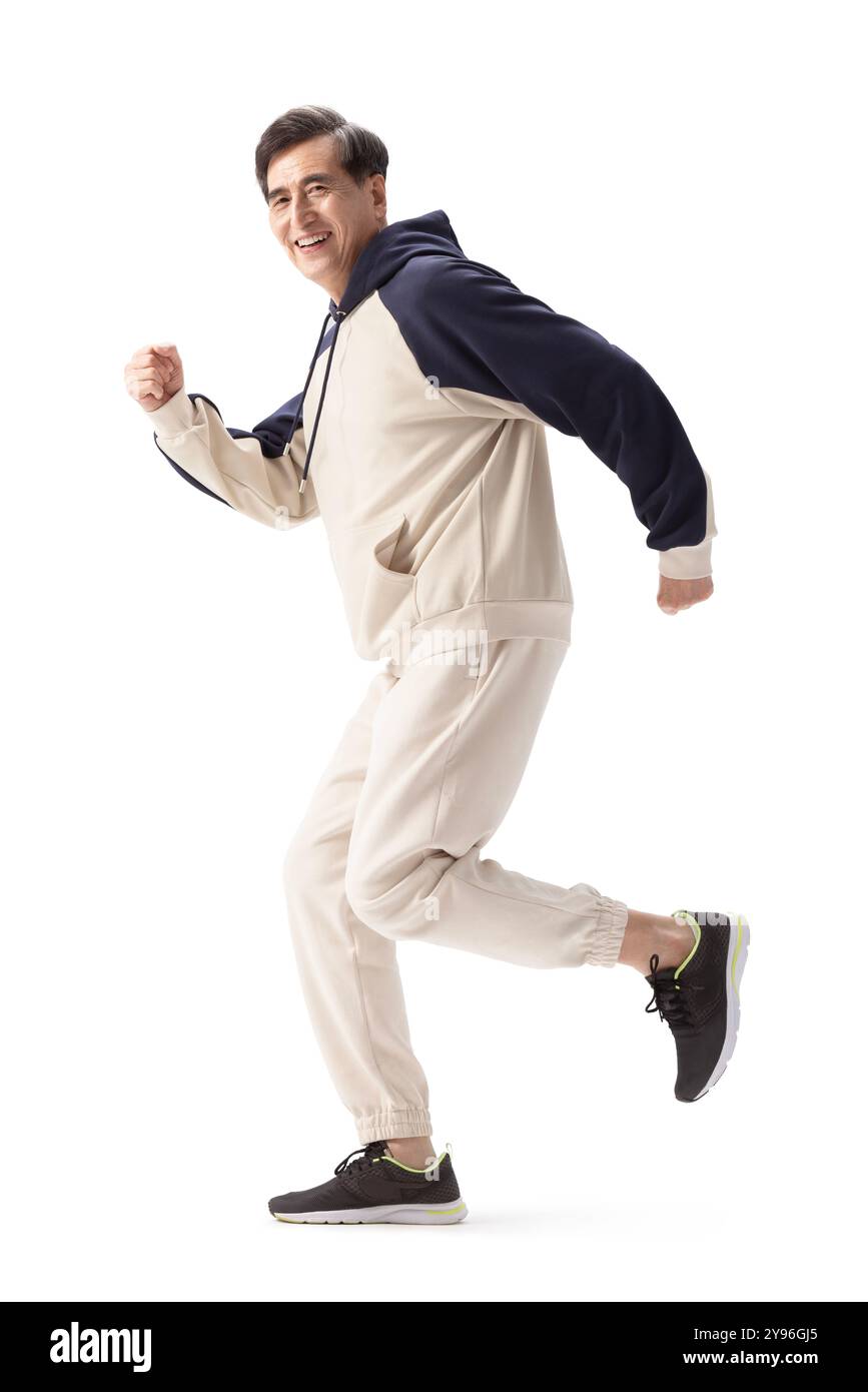 Senior indian man jogging hi-res stock photography and images - Alamy
