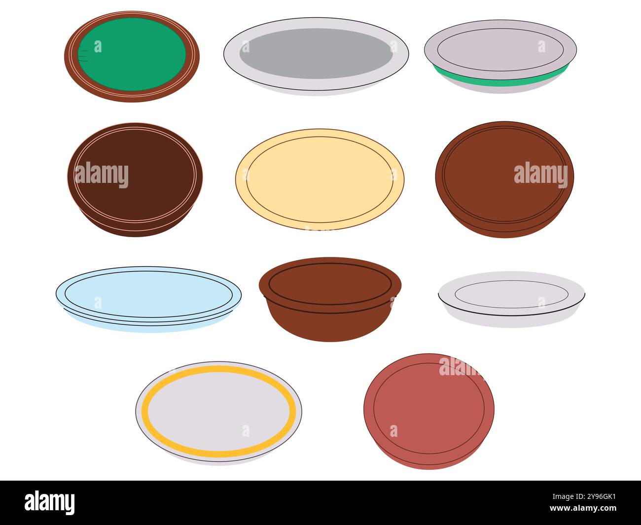 Colorful ceramic plate in Stock Vector Images - Alamy