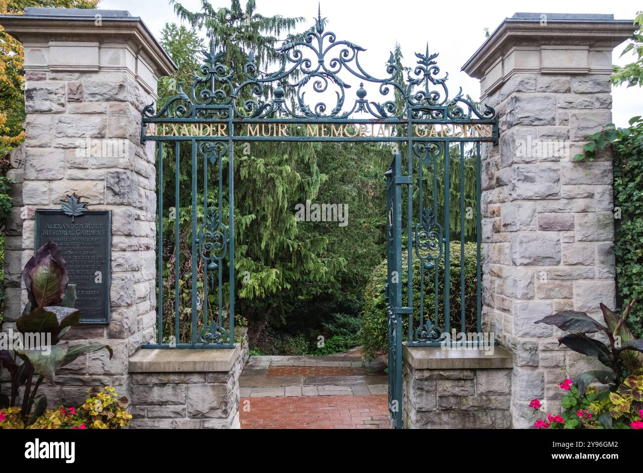 Alexander muir memorial gardens entrance in mid town Toronto, Canada ...