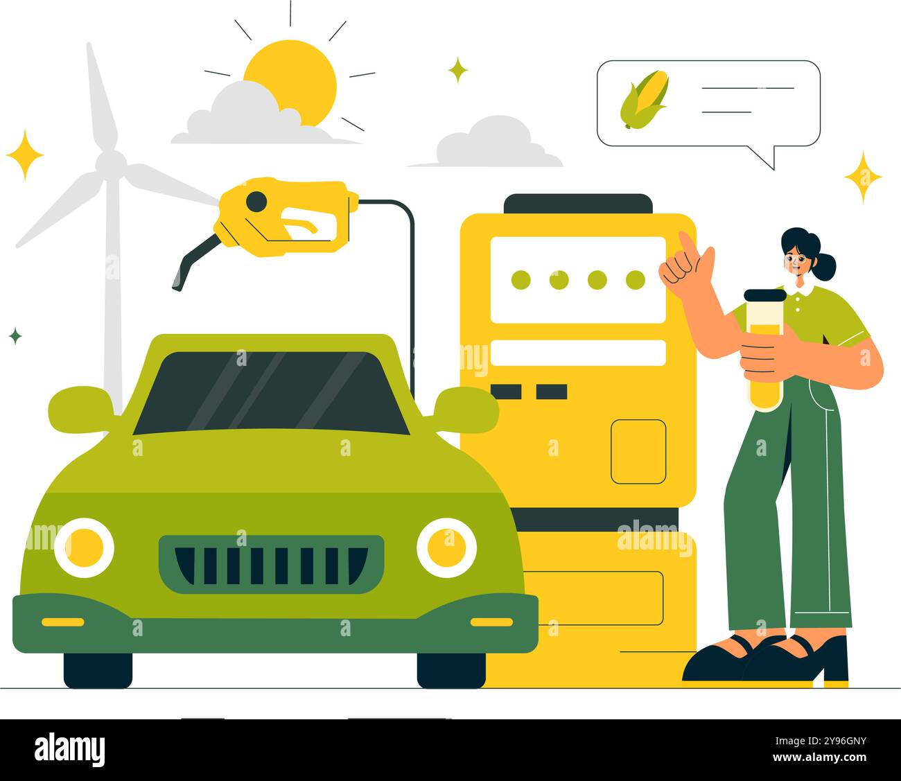 Biofuel Life Cycle of Natural Materials and Plants with Green Barrels ...
