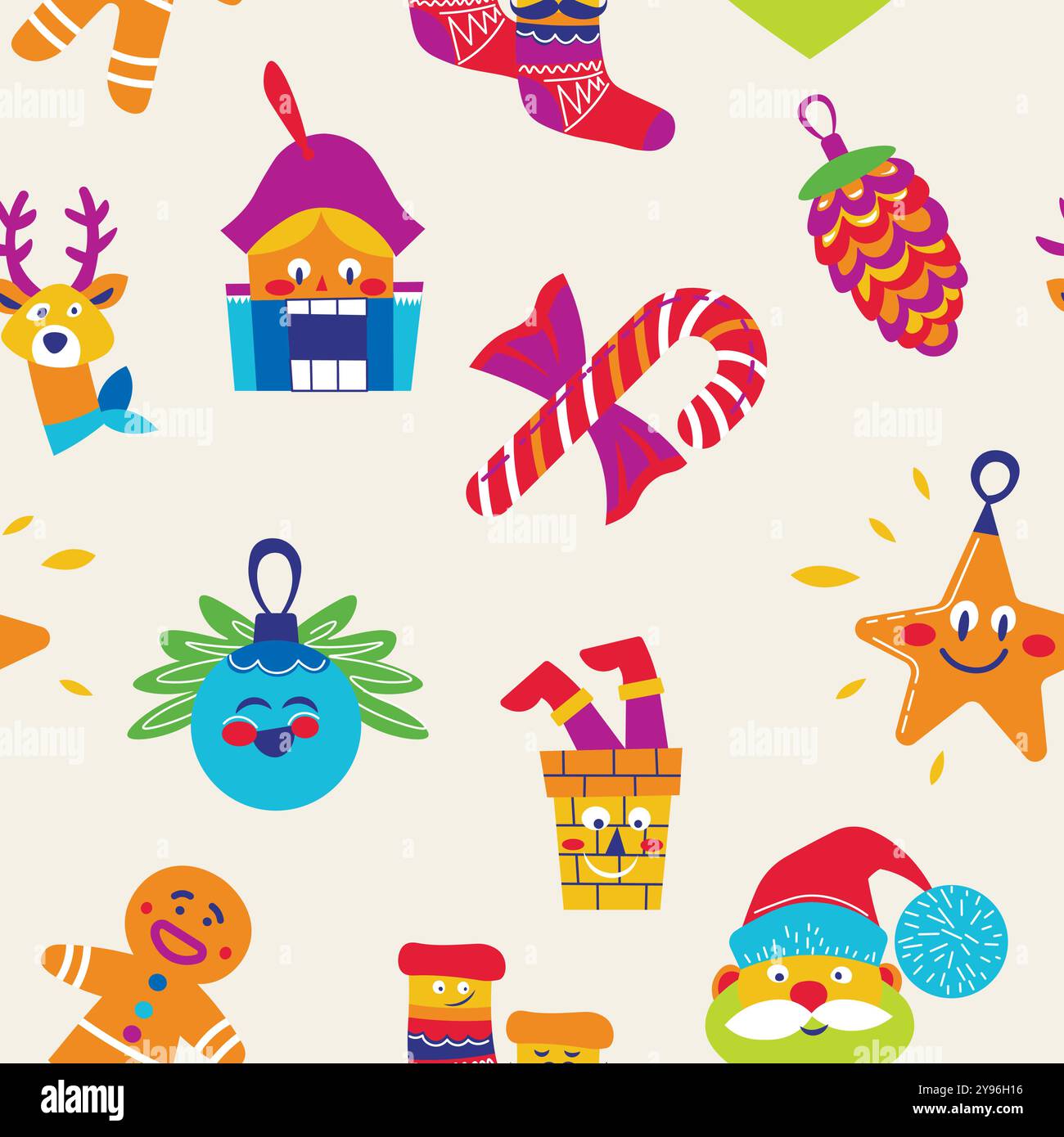 Christmas Elements Pattern Dark vector Stock Vector Image & Art - Alamy