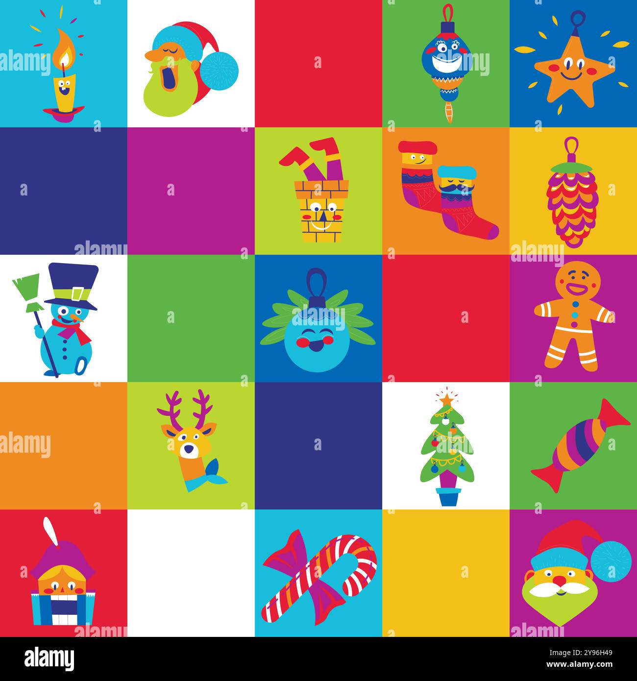 Christmas Checkerboard Icon Pattern vector Stock Vector Image & Art - Alamy