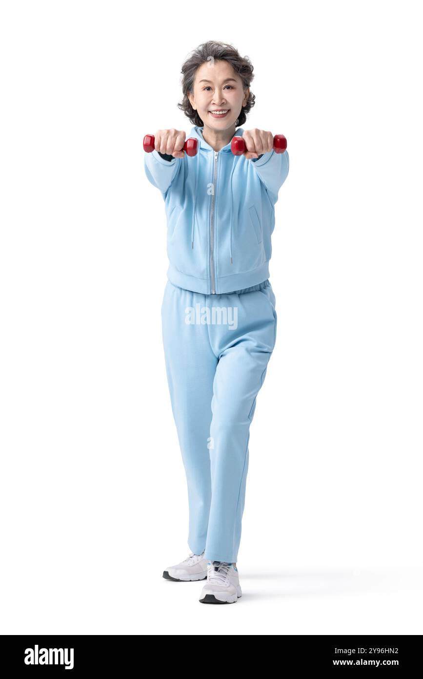 People doing weight training Cut Out Stock Images & Pictures - Alamy